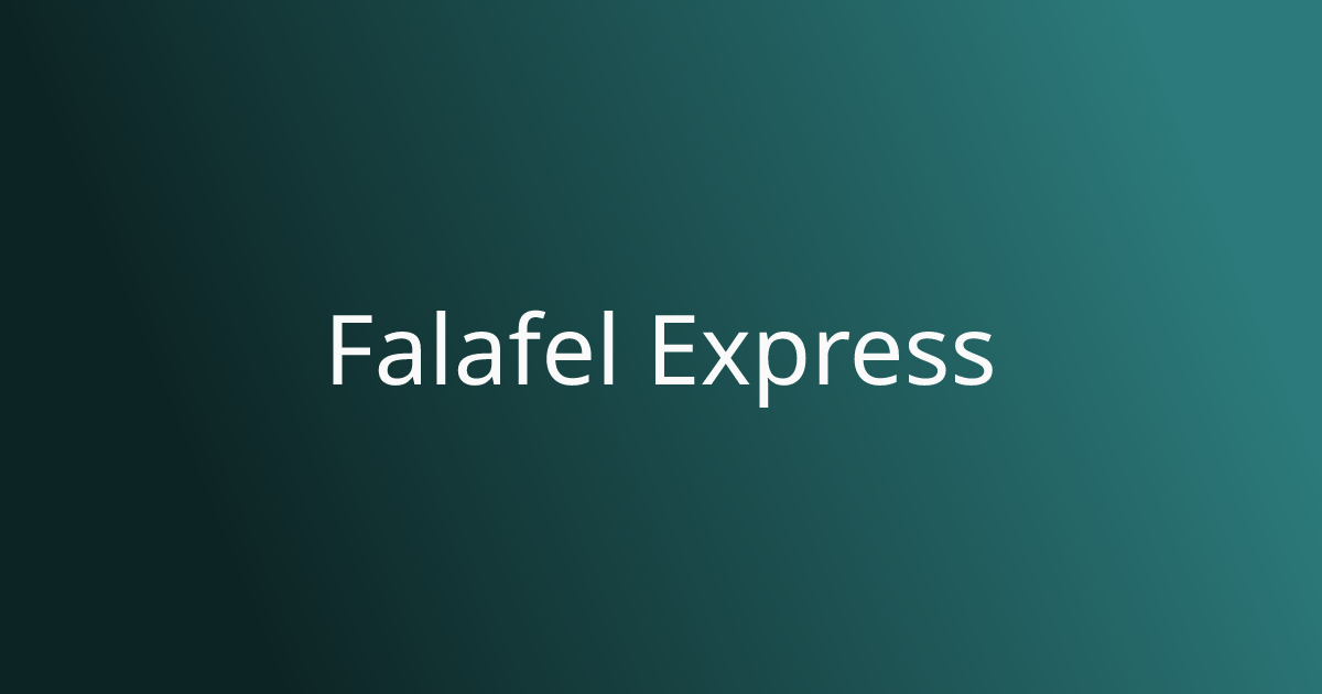 Order Authentic Middle Eastern Online | Falafel Express - Pickup or ...